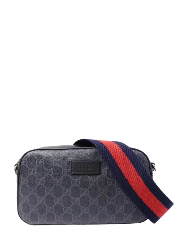 Gucci Gg Supreme Monogram Shoulder Bag - Black