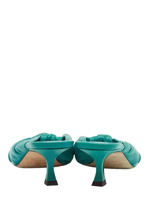 JIMMY CHOO Avenue Knotted Slide Sandals - Blue