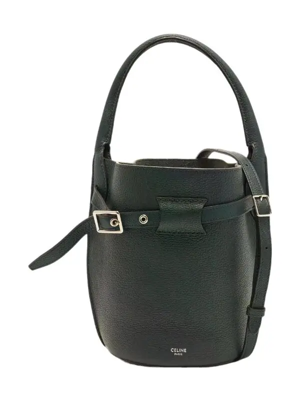Celine Big Bag Belted Bucket Bag - Green