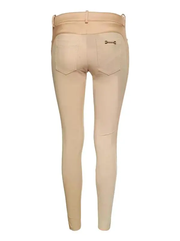 Elisabetta Franchi Beige Contrasting Trim Jersey Trousers - Neutrals