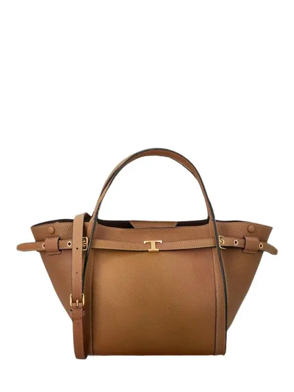 TOD'S Timeless Leather Shoulder Bag - Neutrals