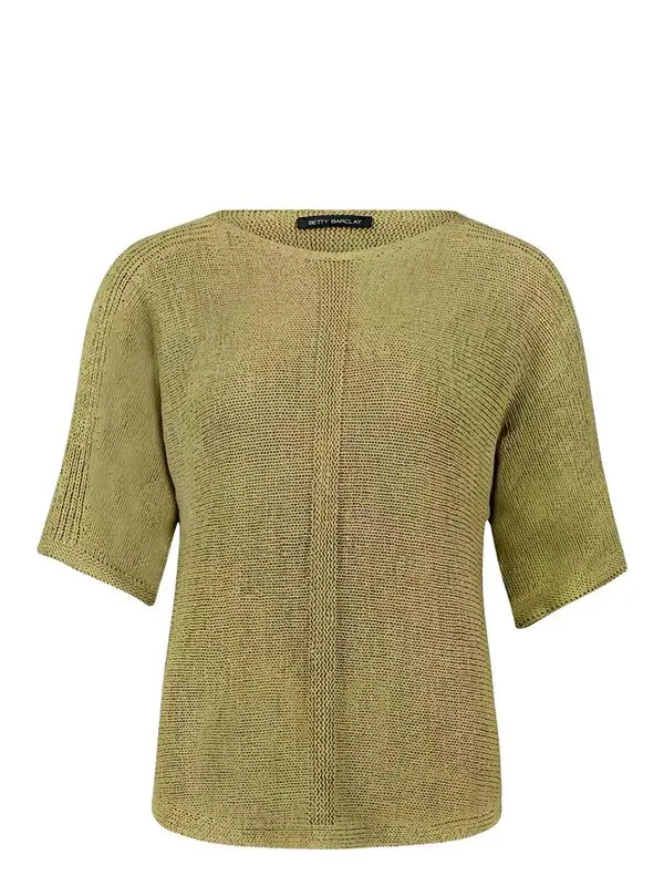 BETTY BARCLAY Fine-knit Short-sleeve Top - Green