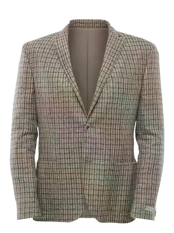 Corneliani Check-pattern Single-breasted Blazer - Neutrals