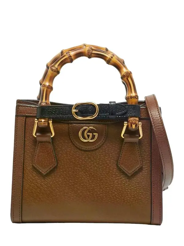 Gucci Mini Diana Bamboo Handle Tote Bag - Brown