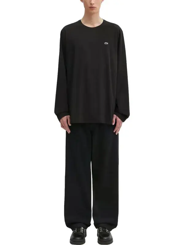 Lacoste Logo-patch Long-sleeve T-shirt - Black