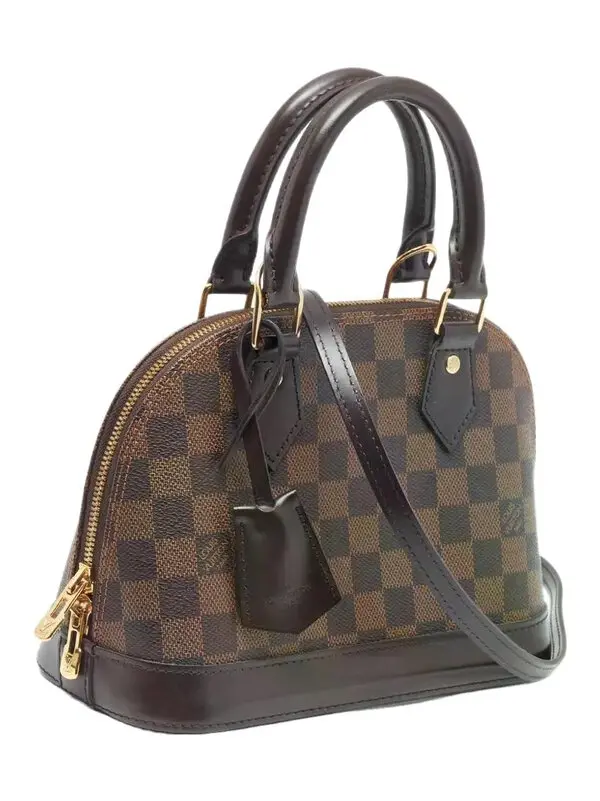 LOUIS VUITTON Bb Alma Damier Ébène Tote Bag - Brown