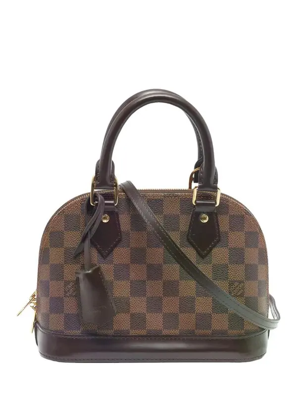 LOUIS VUITTON Bb Alma Damier Ébène Tote Bag - Brown