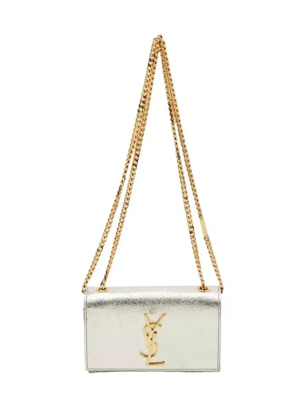 Saint Laurent Small Kate Monogram Shoulder Bag - Silver