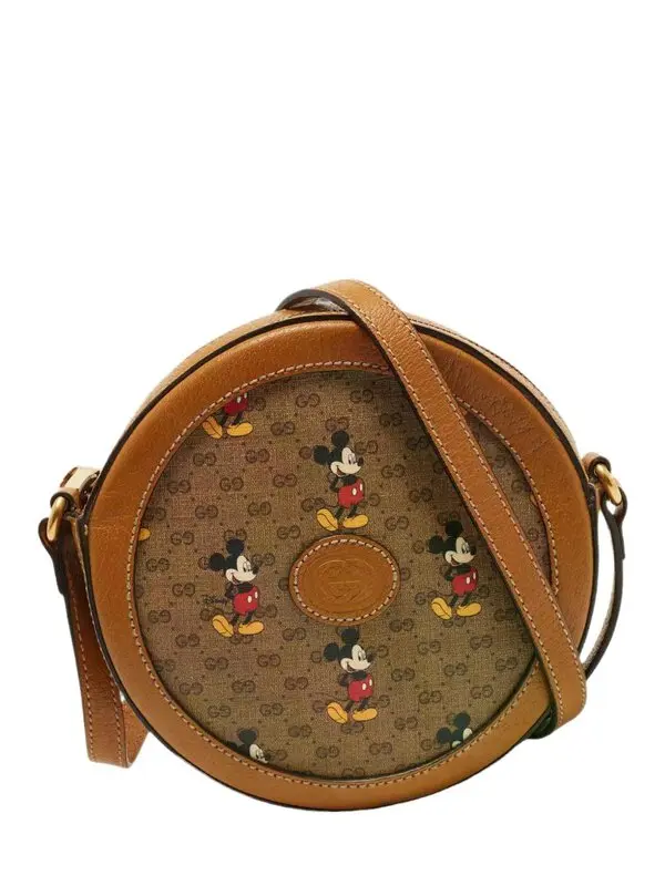 Gucci X Disney Mickey Mouse Micro Gg Supreme Cross Body Bag - Brown