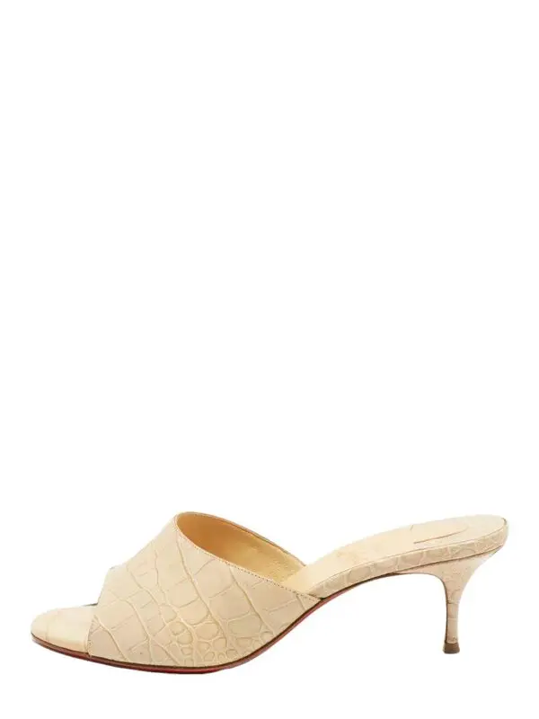 CHRISTIAN LOUBOUTIN Me Dolly Leather Heeled Sandals - Neutrals