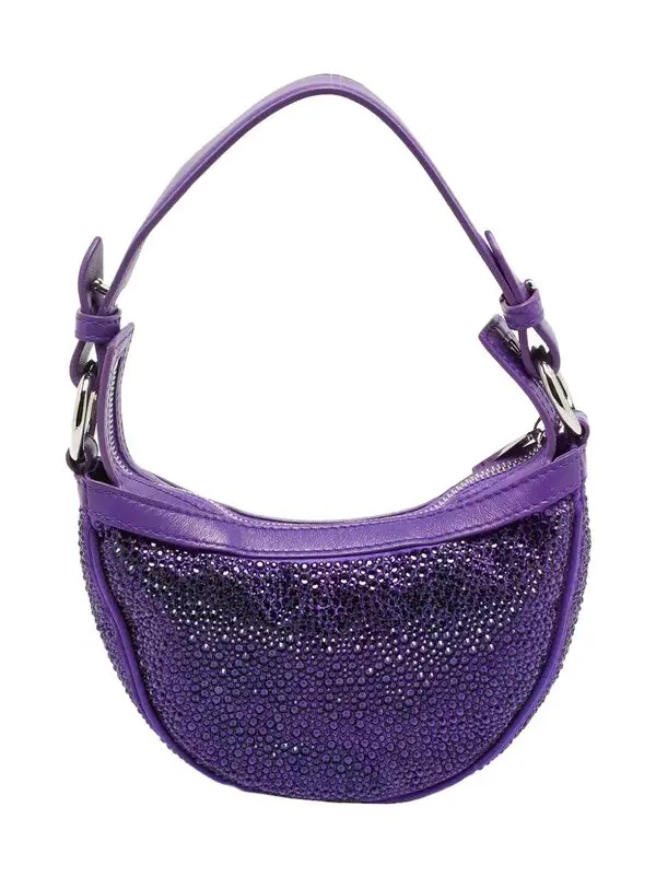 Versace Repeat Medusa Crystal Shoulder Bag - Purple