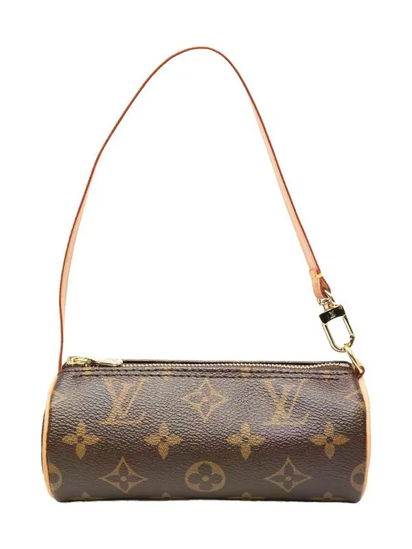 LOUIS VUITTON Monogram Papillon Pochette Handbag - Brown