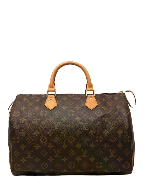 LOUIS VUITTON Monogram Speedy 35 Boston Bag - Brown
