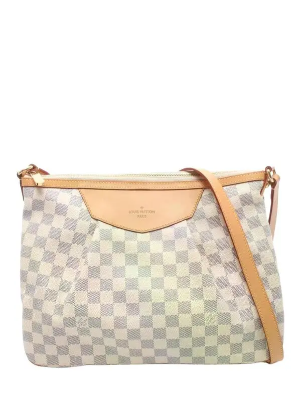 LOUIS VUITTON Damier Azur Siracusa Mm Crossbody Bag - White