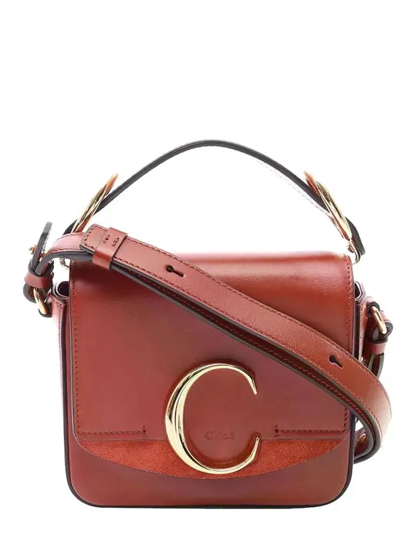 Chloé Mini Calfskin C Satchel - Brown
