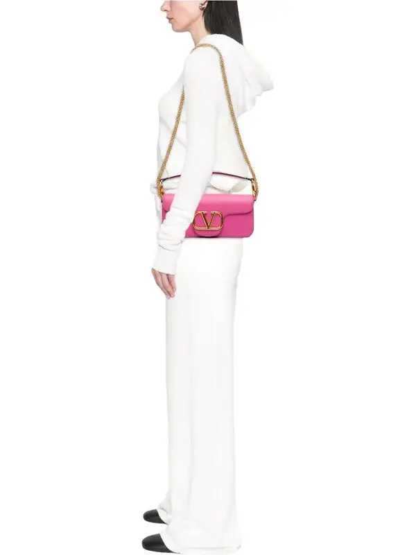 Valentino Garavani Medium Calfskin Vlogo Loco Satchel - Pink