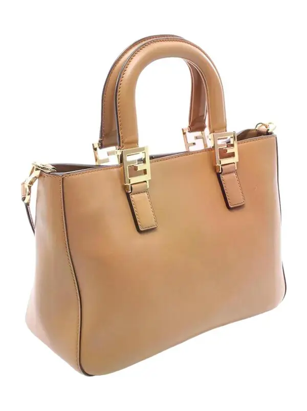 Fendi Selleria Ff Tote Satchel - Brown