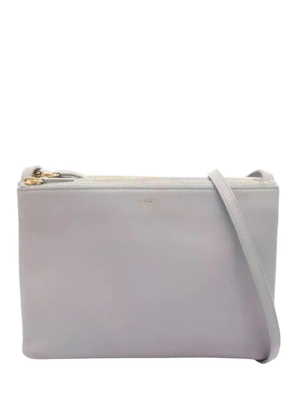 Celine Lambskin Trio Crossbody Bag - Grey