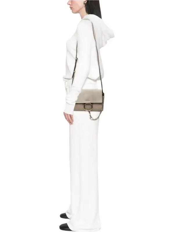 Chloé Faye Suede And Calfskin Crossbody Bag - Brown