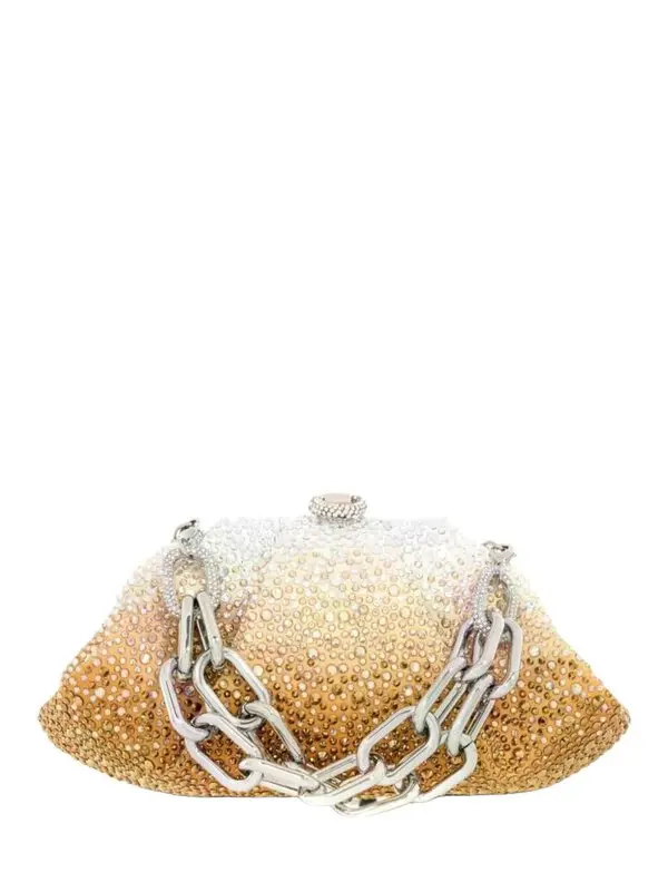 Judith Leiber Gemma Crystal-embellished Chain-link Clutch Bag - Gold
