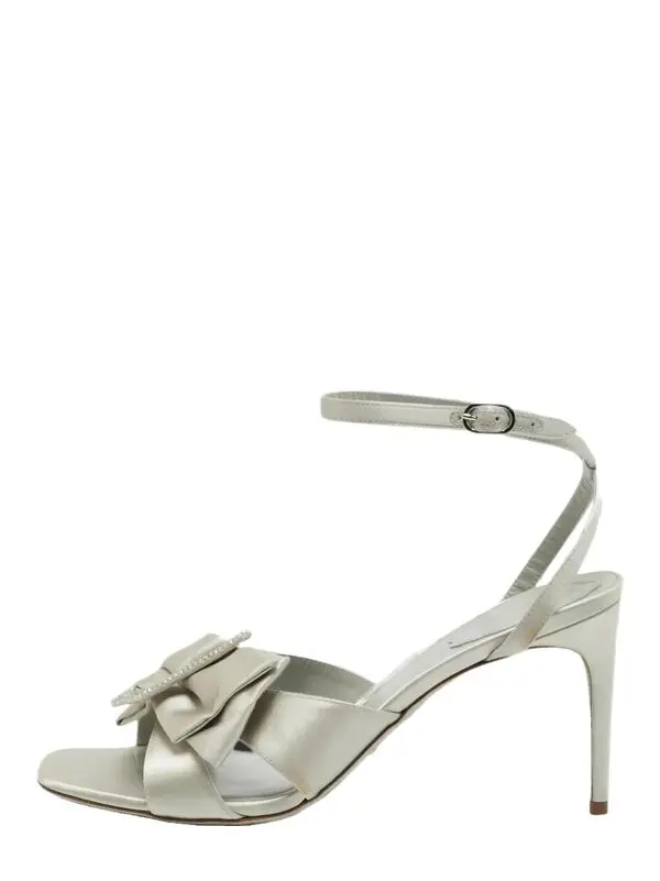 Rene Caovilla Sara Bow-embellished Sandals - Silver