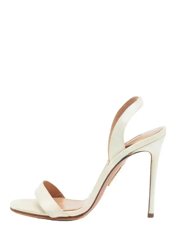 AQUAZZURA So Nude Slingback Stiletto Sandals - White