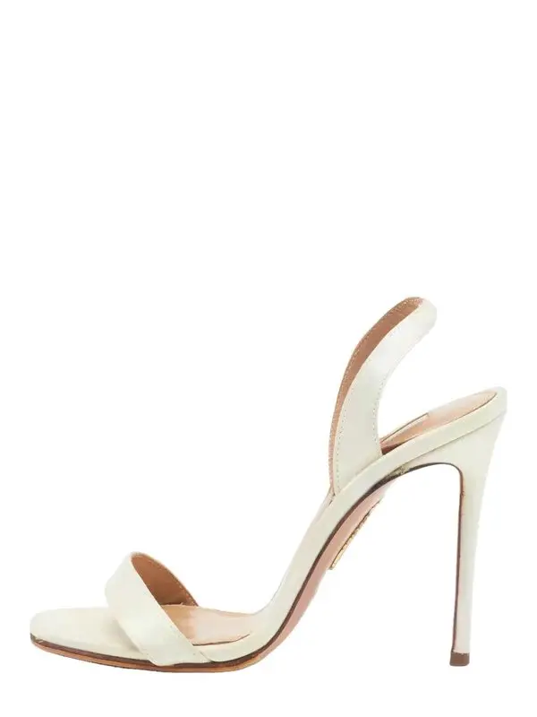 AQUAZZURA So Nude Slingback Stiletto Sandals - White