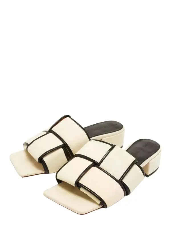 Bottega Veneta Lido Woven Sandals - Neutrals