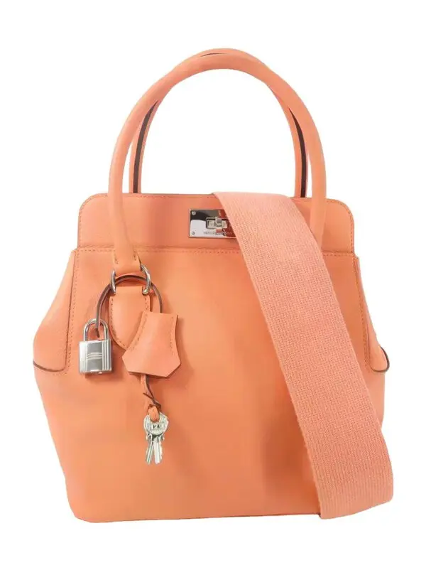 Hermès Toolbox Leather Shoulder Bag - Orange