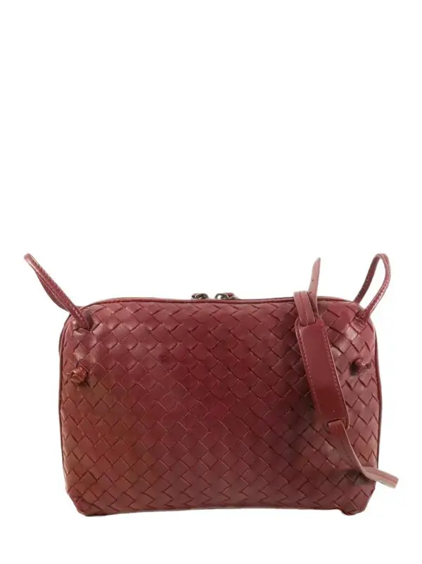 Bottega Veneta Intrecciato Shoulder Bag - Red