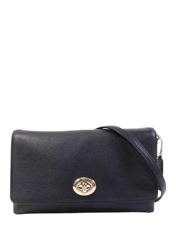 COACH VINTAGE Turn-lock Shoulder Bag - Black