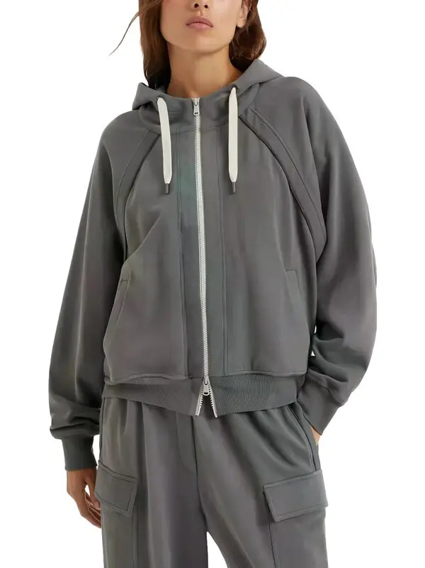 Brunello Cucinelli Zip-up Cotton Hoodie - Grey