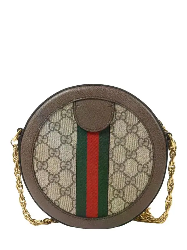 Gucci Mini Gg Ophidia Shoulder Bag - Brown