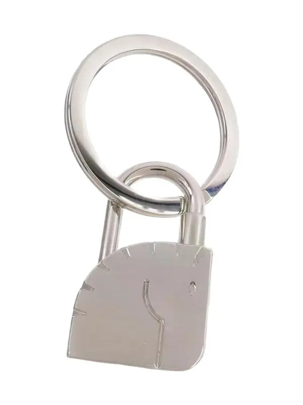 Hermès Padlock Horse Head Keyring - Silver