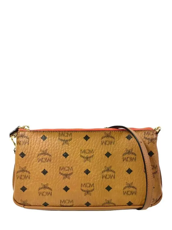 Mcm Logo-detail Shoulder Bag - Neutrals
