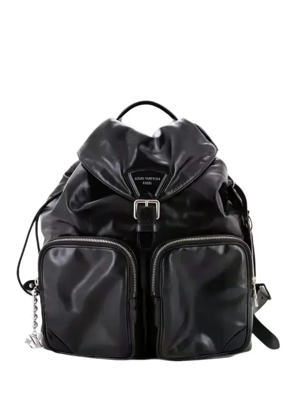 LOUIS VUITTON Montsouris Cargo Leather Backpack - Black