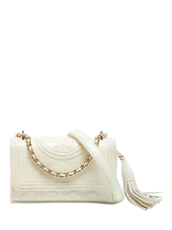 Tory Burch Fleming Micro Quilted Crossbody Bag - Neutrals
