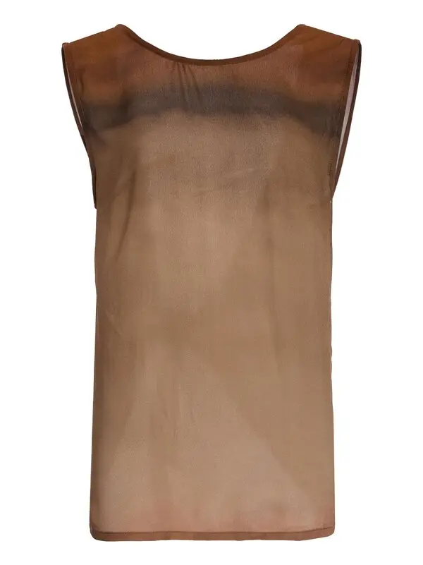 ANEMOS Open-back Reversible Tie Tank Top - Brown