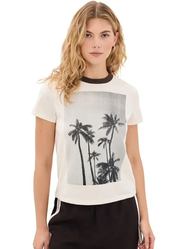 Madewell Relaxed Cotton Botanical Print Tee - Palm Tree Graphic