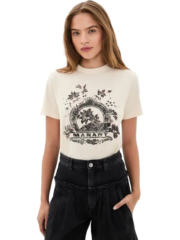 Isabel Marant Étoile Zewel Graphic T-shirt - Ecru