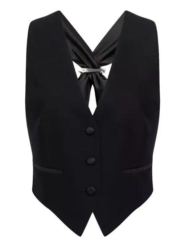 DONDUP Buckled-back Waistcoat - Black