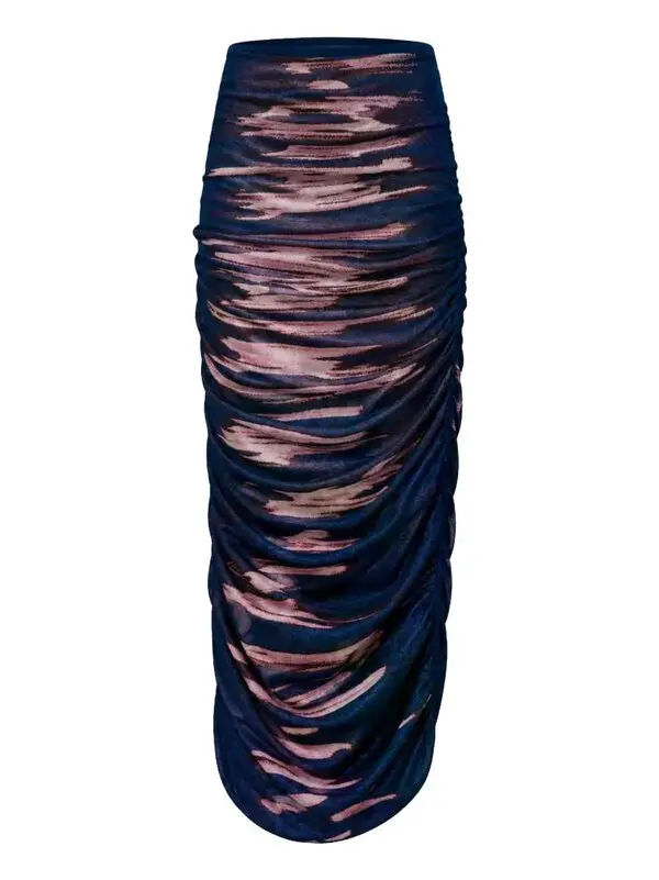 Ph5 Ruched Long Skirt - Blue