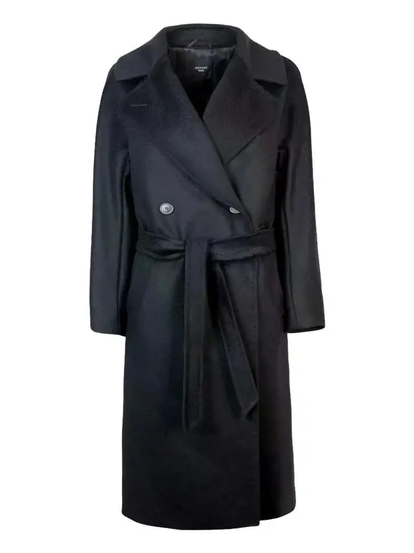 Max Mara Belted Double-breasted Coat - Black