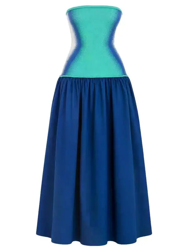 Ph5 Strapless Gathered Maxi Dress - Blue