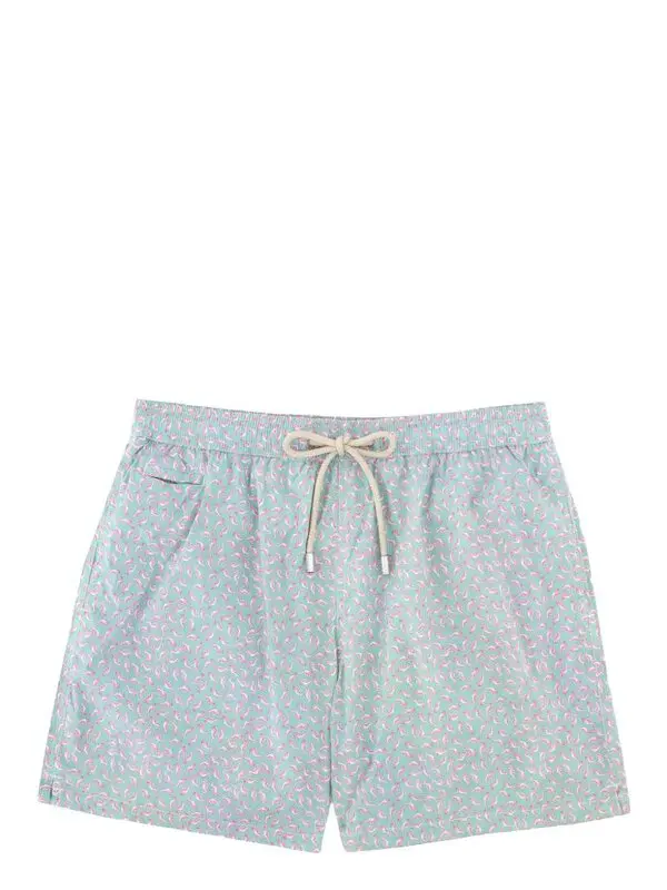 MC2 SAINT BARTH Flamingo Print Swim Shorts - Blue
