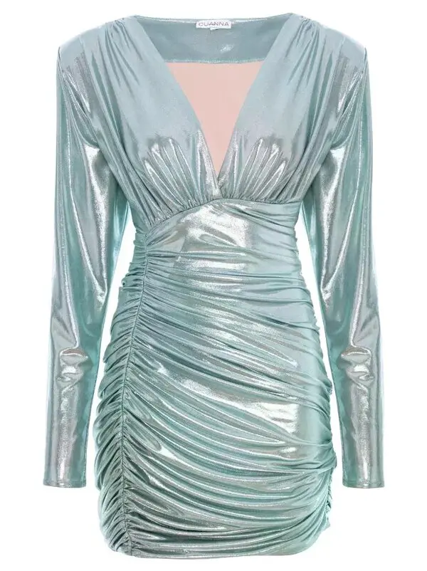CUANNA Odina Metallic-effect Mini Dress - Blue