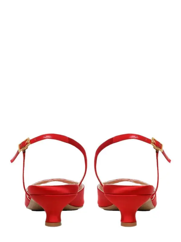 GINISSIMA Vicky Peep-toe Slingback Sandals - Red