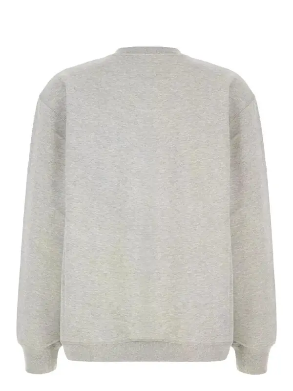 Balmain Embroidered Logo Crew Neck Sweater - Grey