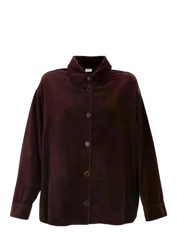 Aspesi Corduroy Button-down Shirt Jacket - Brown