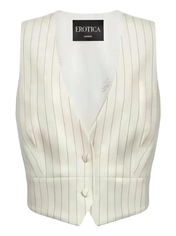 DONDUP Pinstripe Waistcoat - Neutrals